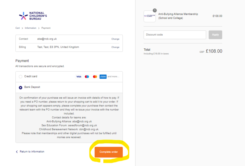 Paying for your ABA Membership with an invoice