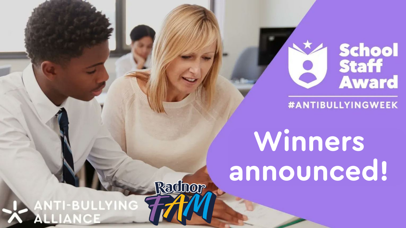 Award winners for the England Anti-Bullying Week School Staff Award ...